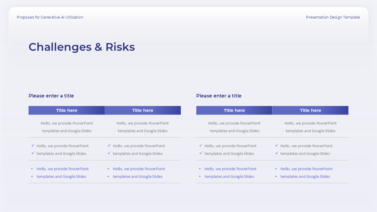 Proposals for Generative AI Utilization business plan ppt template