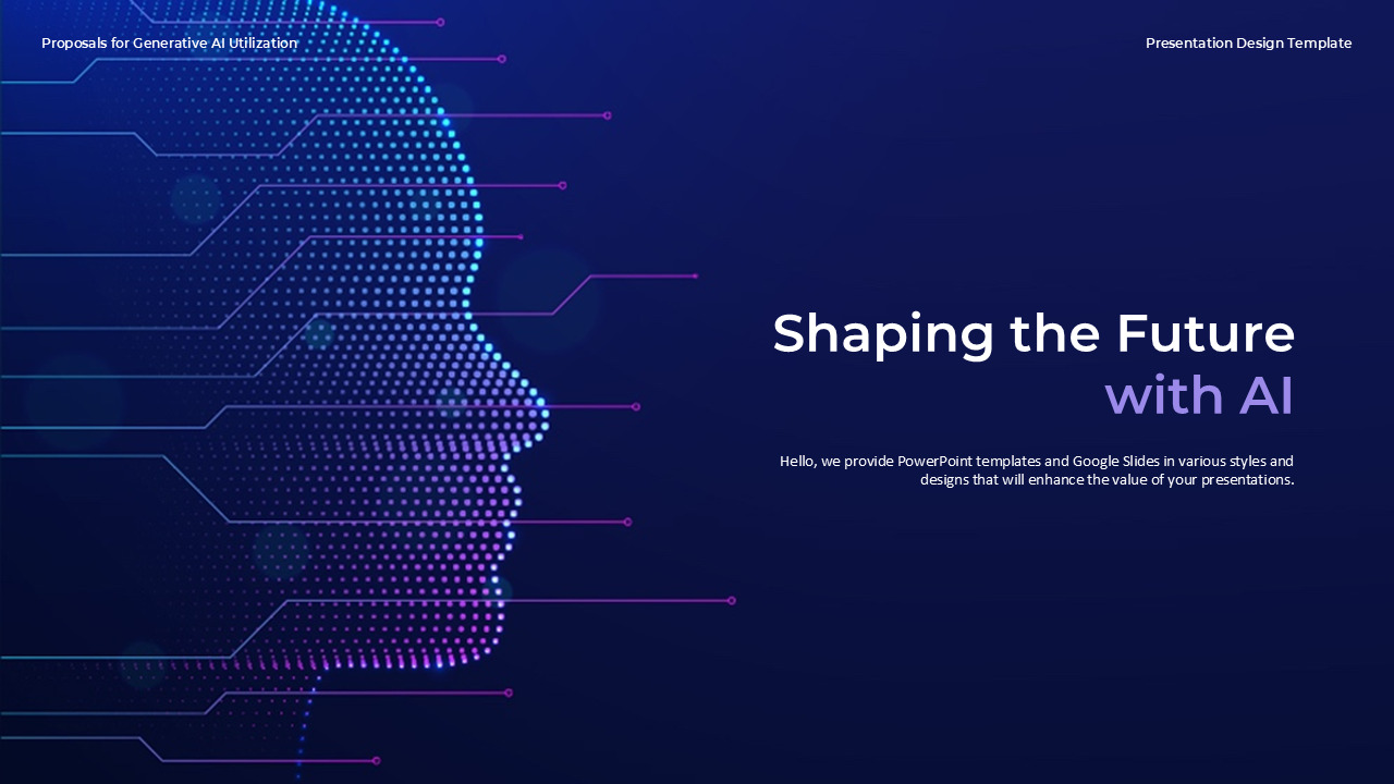 Proposals for Generative AI Utilization business plan ppt template