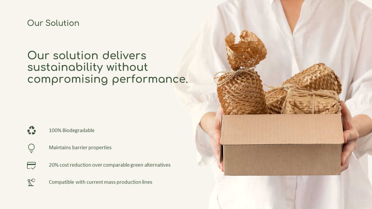 Sustainable & Eco-friendly Packaging Pitchdeck Product Deck