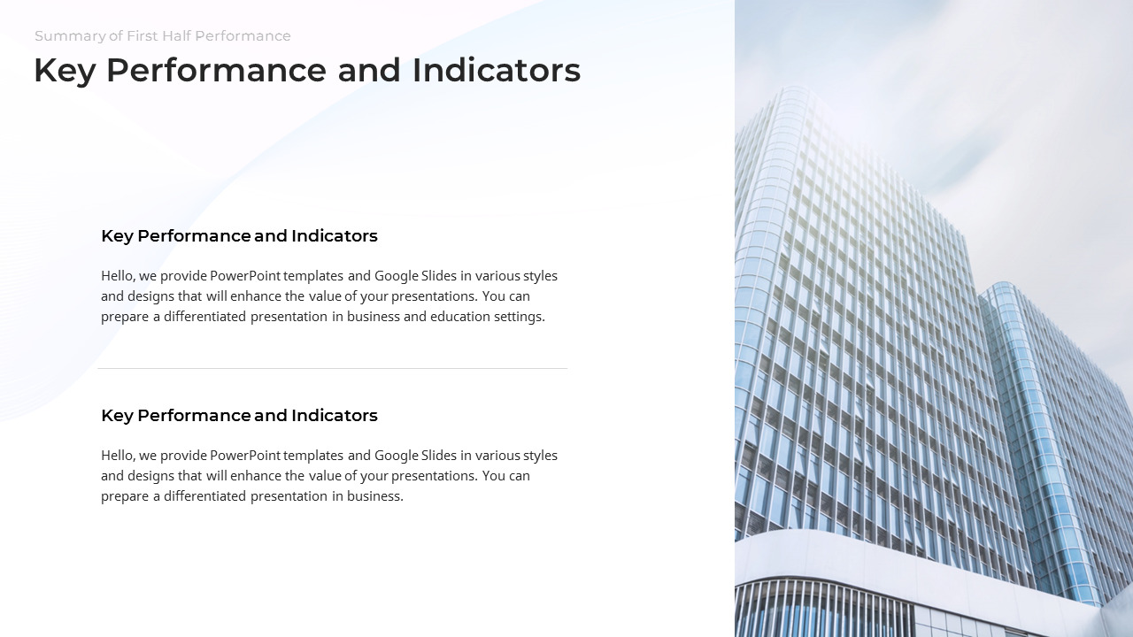 Second Half Goal Simple PPT Templates