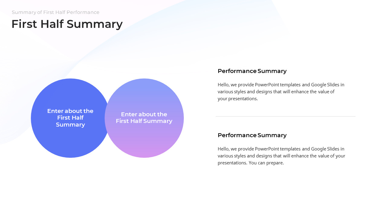Second Half Goal Simple PPT Templates