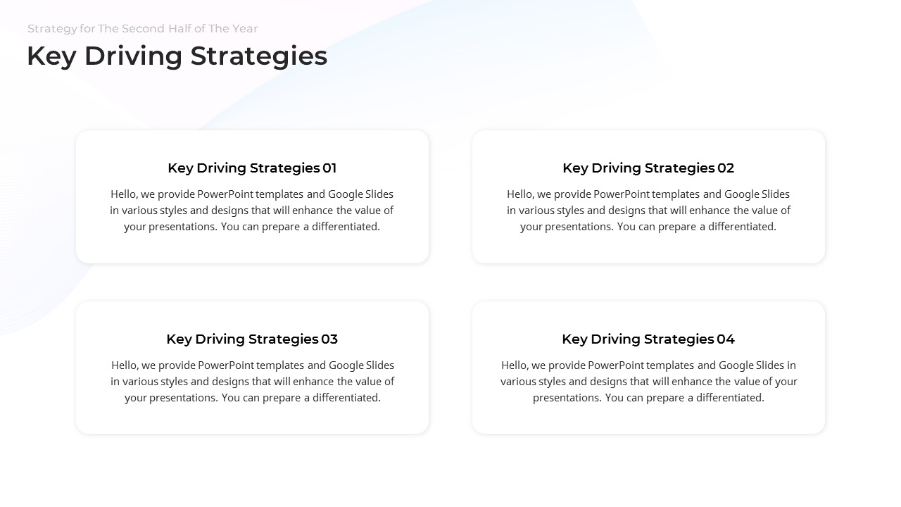 Second Half Goal Simple PPT Templates
