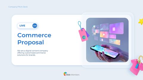 Presentación de propuestas de comercio Plantillas PPT simples