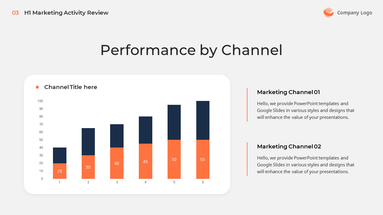 Second Half Marketing Strategy Report presentation slide