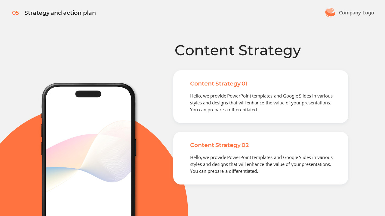 Second Half Marketing Strategy Report presentation slide