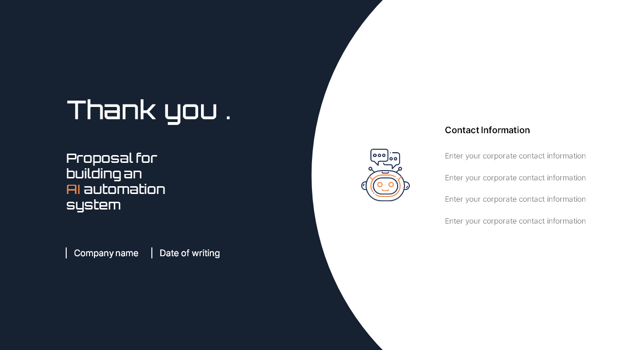 AI Automation System Implementation Proposal investment template