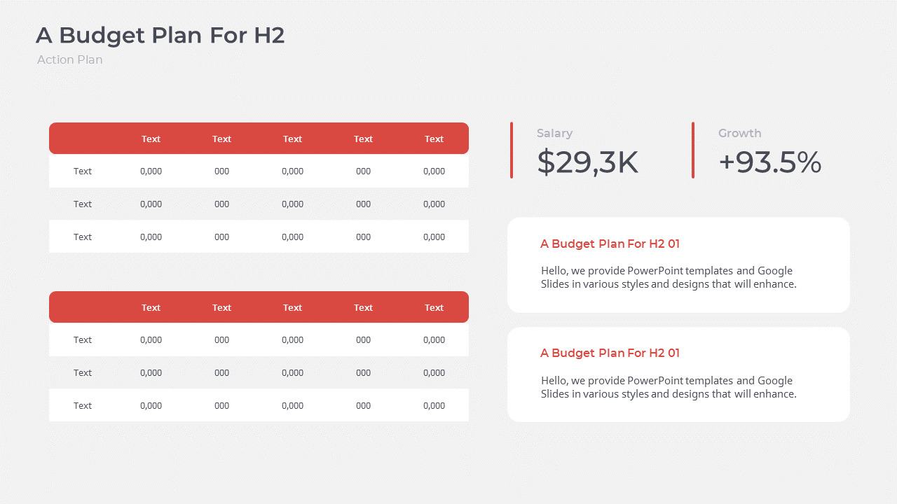H2 Sales Strategy and Action Plan PowerPoint Layout