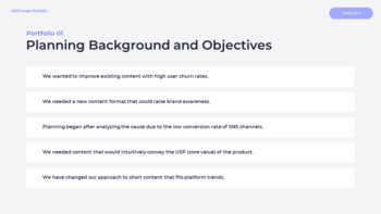 Simple Portfolio Design for Professionals minimalist powerpoint template