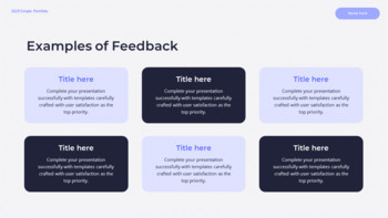 Simple Portfolio Design for Professionals minimalist powerpoint template