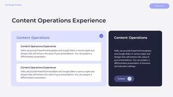 Simple Portfolio Design for Professionals google slides theme