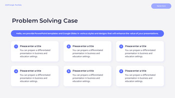 Simple Portfolio Design for Professionals google slides theme