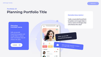 Simple Portfolio Design for Professionals google slides theme