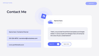 Simple Portfolio Design for Professionals google slides theme