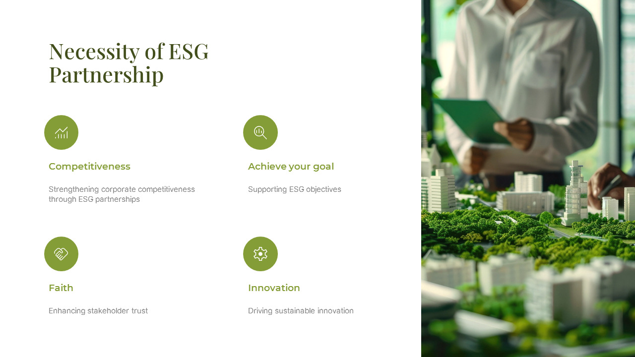 ESG Business Partnership Strategy Proposal Business Pitch Deck