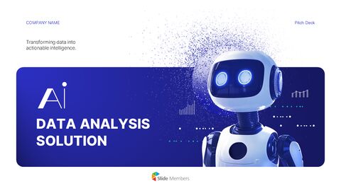 AI Data analysis solution Pitch Deck PPT – Startup Presentation template power point