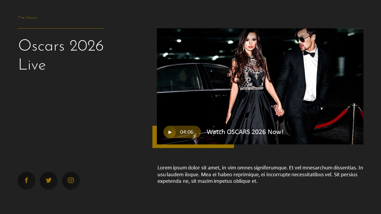 The Oscars 2026 95th Academy Awards Animation Templates