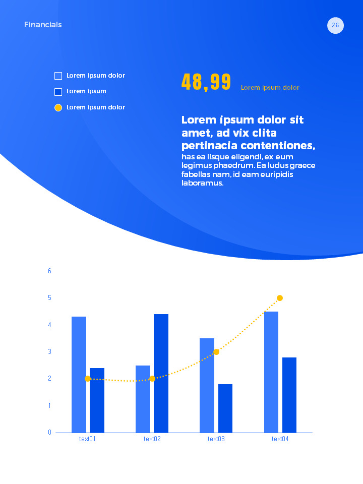 Vertical Layout Design 2026 Business Plan Easy PPT Template