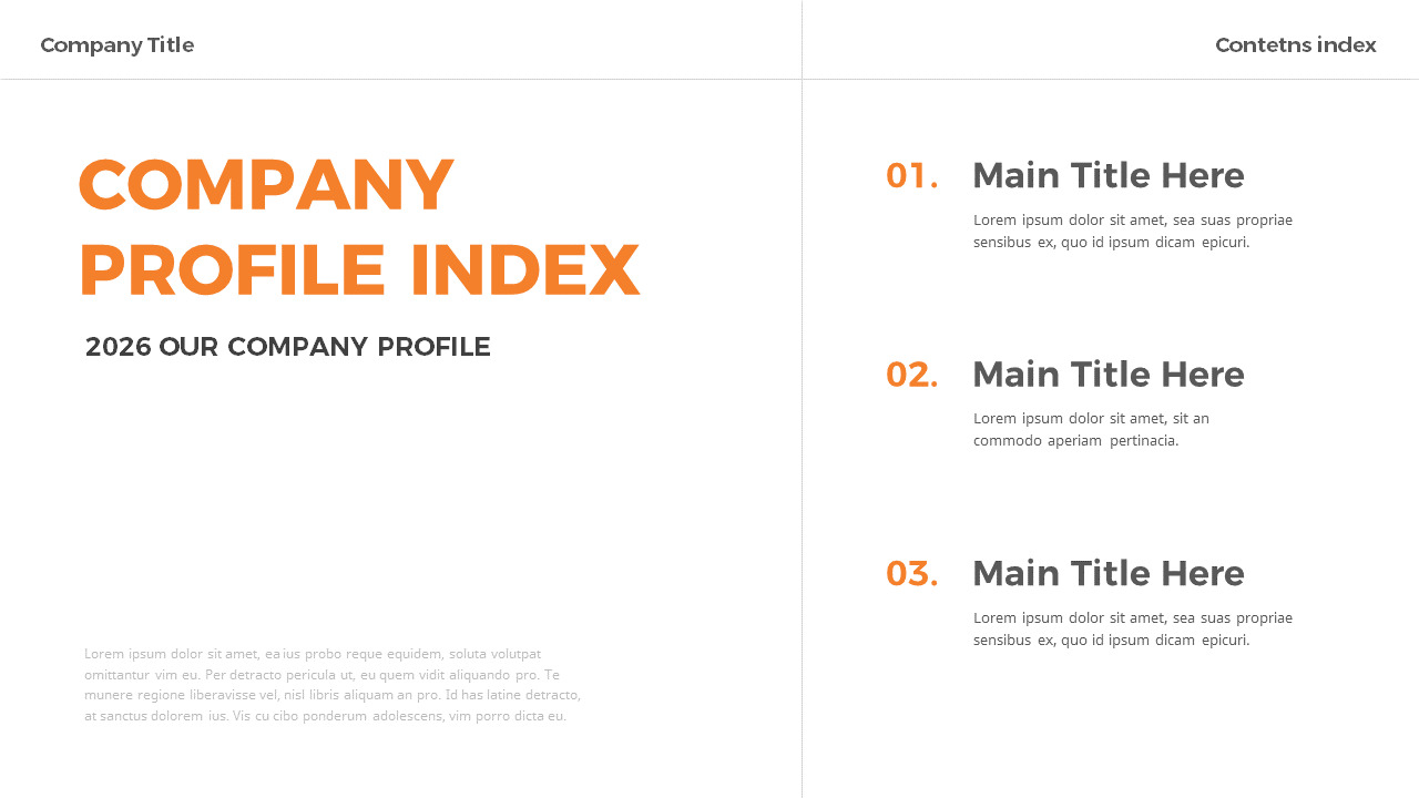 2026 Our Company Profile Simple PPT Templates