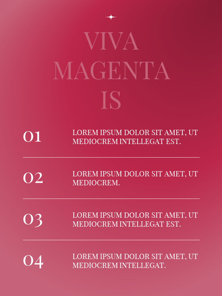 2026 Viva Magenta slide designs