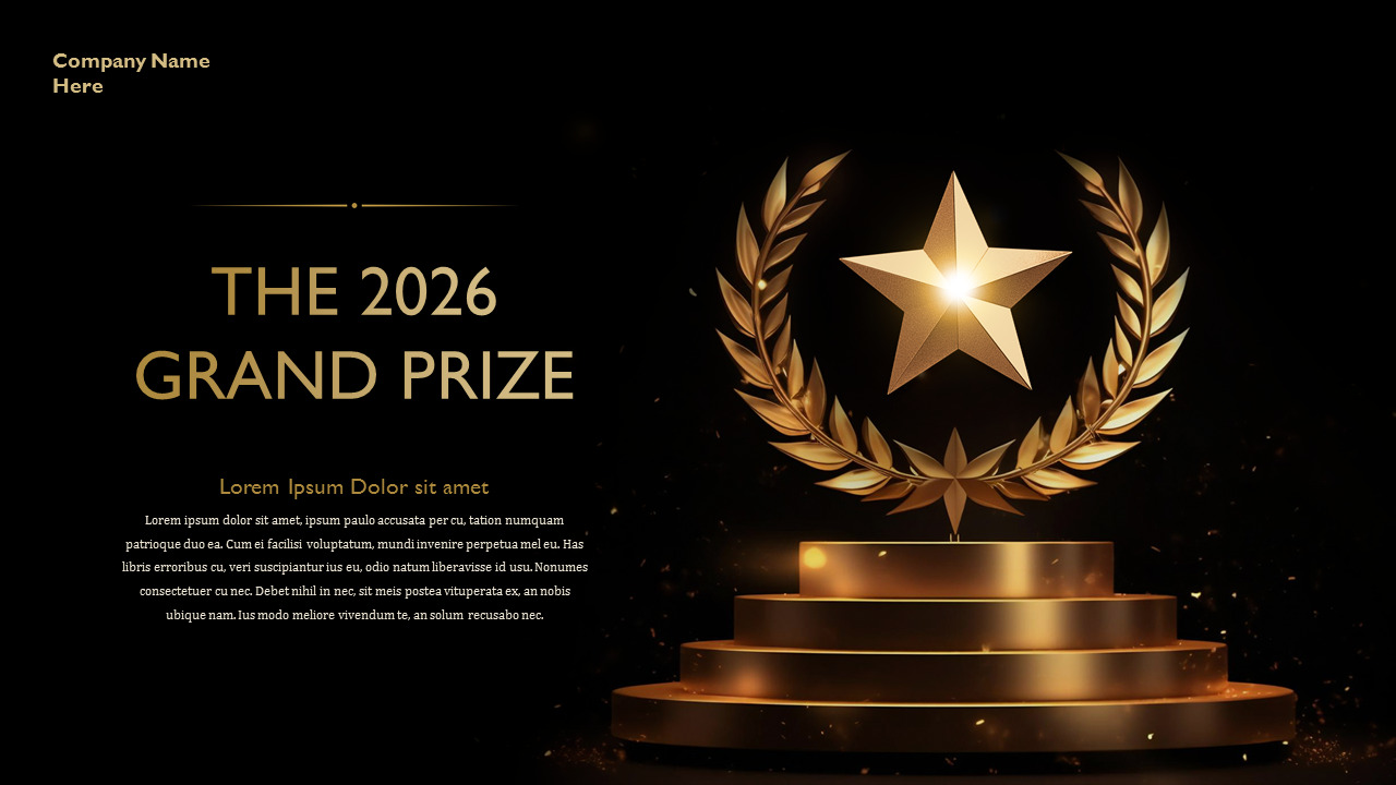 2026 Best Awards PPT Template – Awards Program Deck