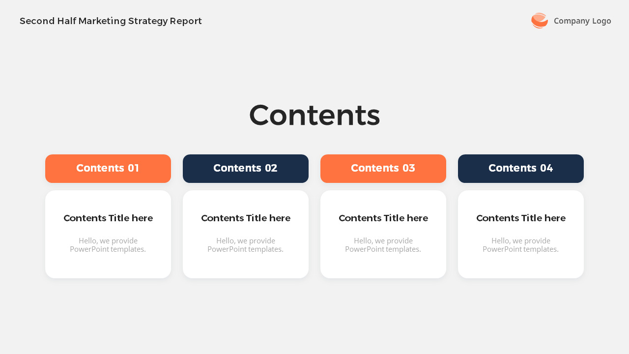 Second Half Marketing Strategy Report slideshare ppt