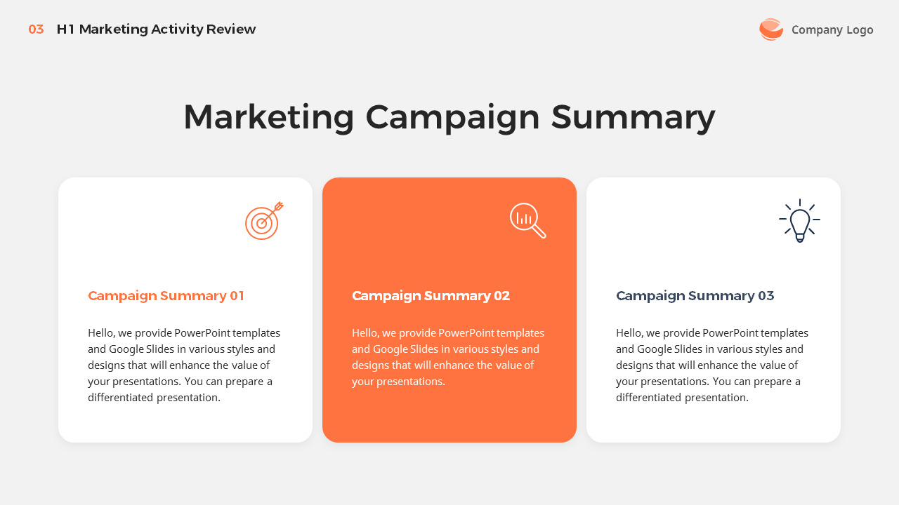 Second Half Marketing Strategy Report slideshare ppt