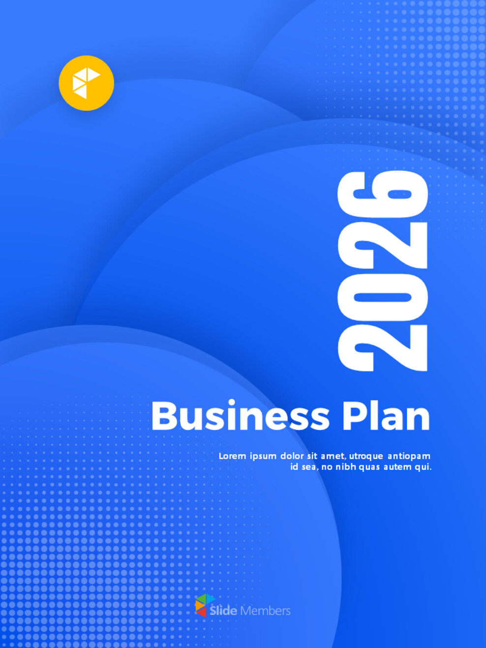 Vertical Layout Design 2026 Business Plan Google Slides