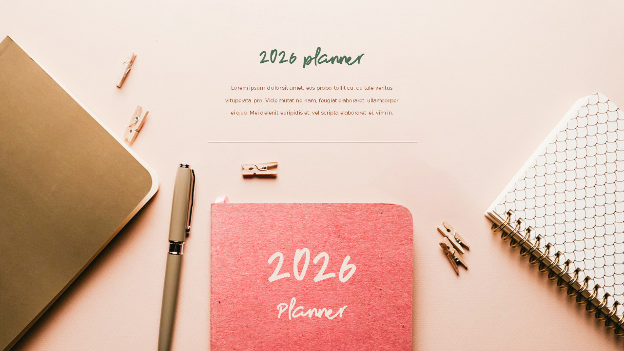 2026 Calendars & Planners Google Slides Themes for Presentations|Lifestyle