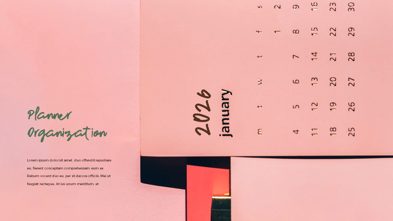2026 Calendars & Planners Google Slides Themes for Presentations|Lifestyle