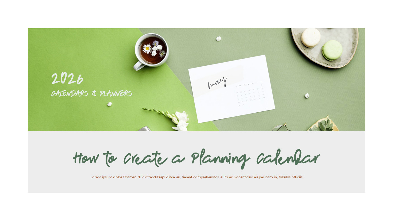 2026 Calendars & Planners Google Slides Themes for Presentations|Lifestyle