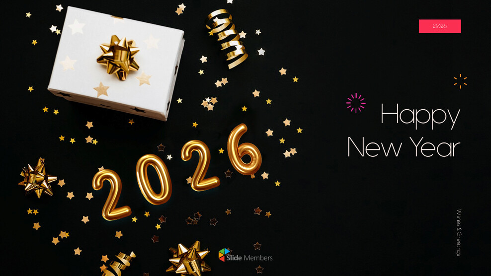 Happy New Year 2026 Presentation Google Slides Templates