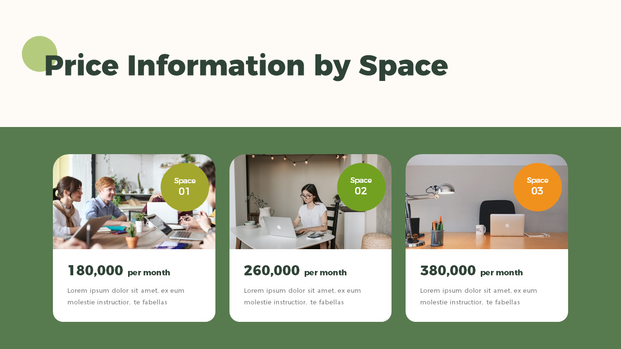 Coworking Space Proposal ppt templates google slides template