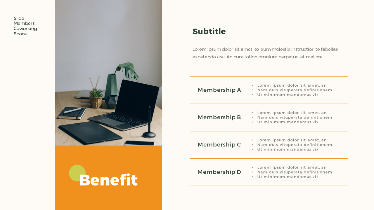 Coworking Space Proposal ppt templates google slides template