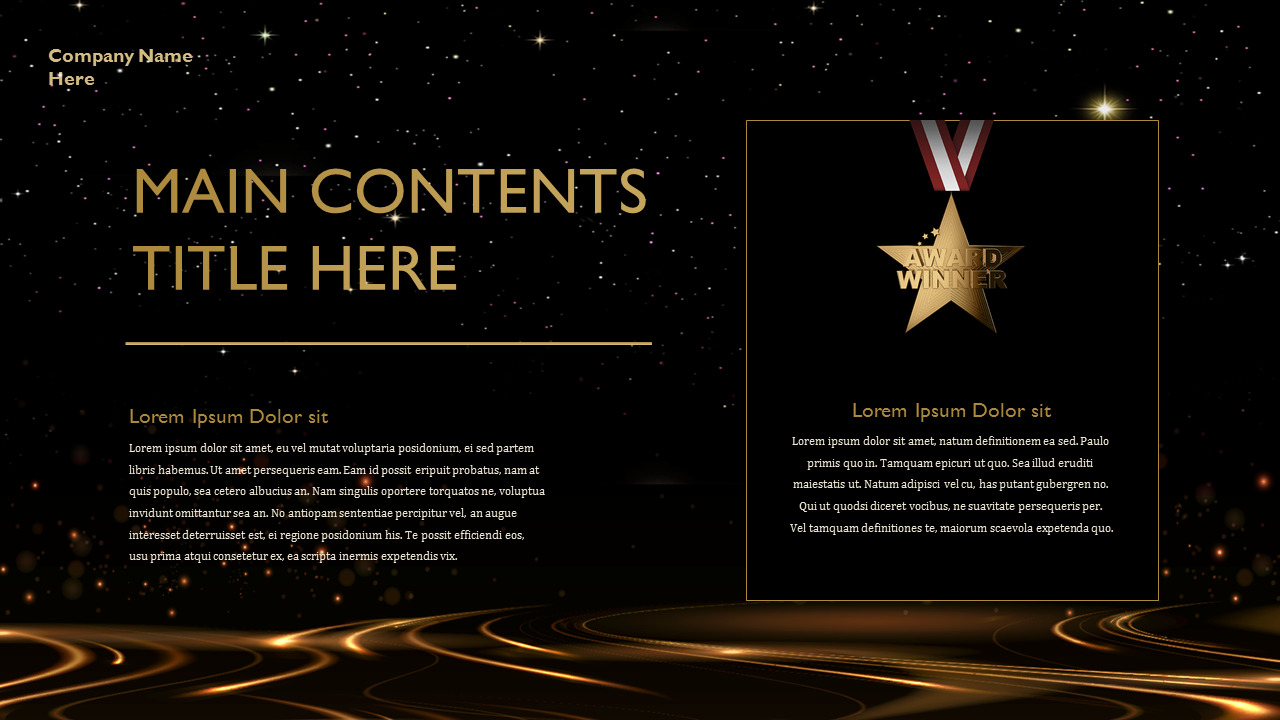 The 2026 Best Awards Presentation Google Slides Templates