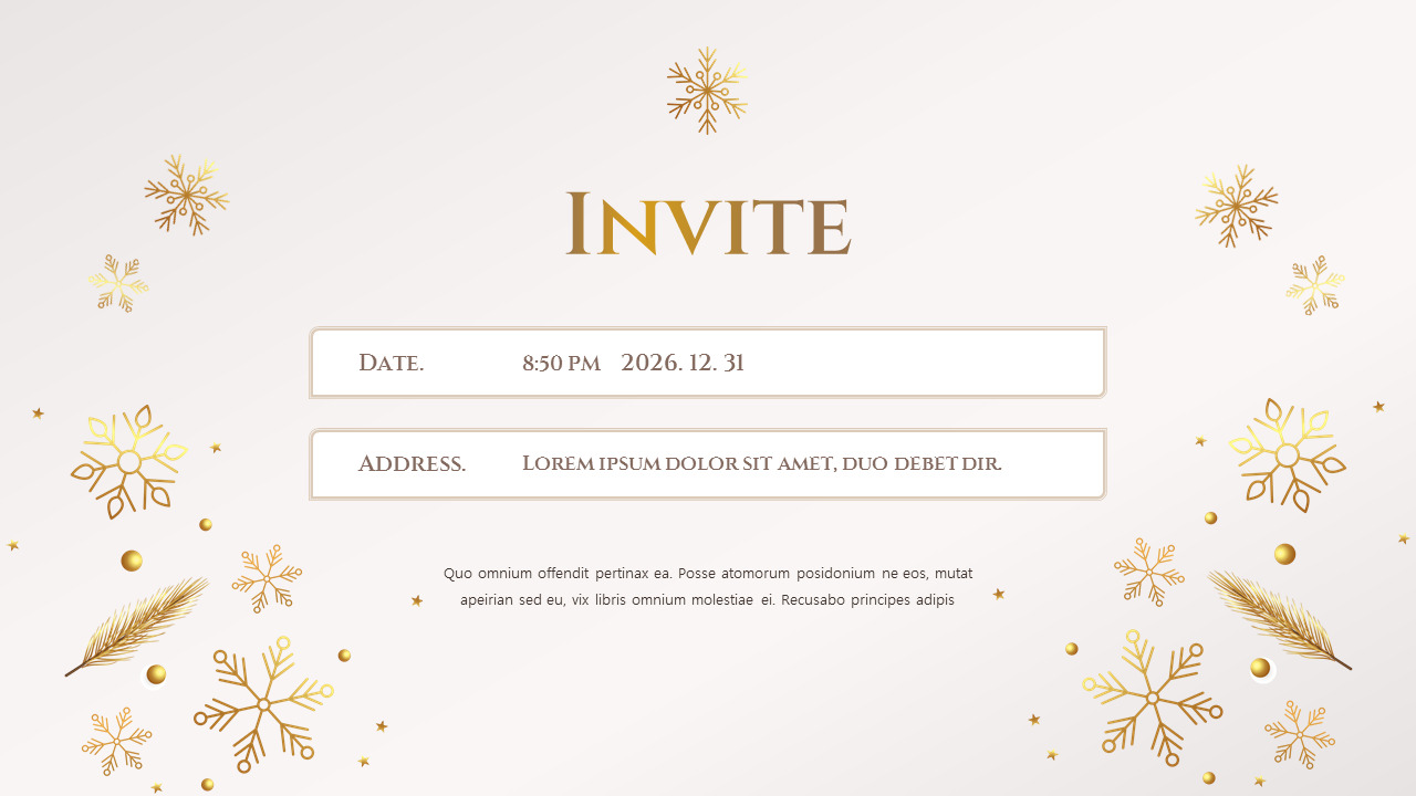 Year End Party Invitation professional presentation
