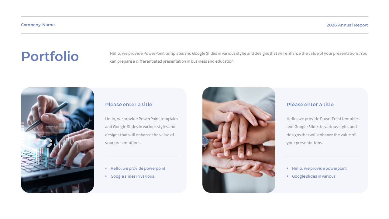 2026 Annual Business Report Google Presentation Templates