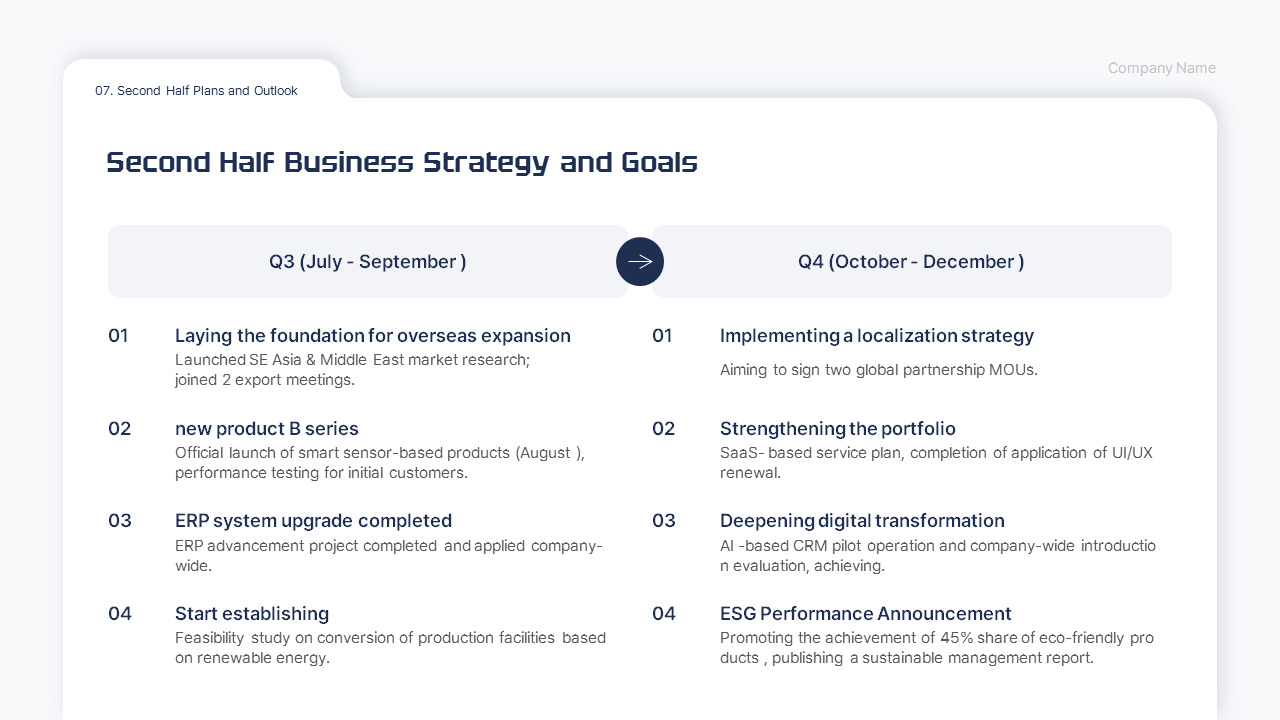 2026 H1 Business Performance Report Simple Slides Design
