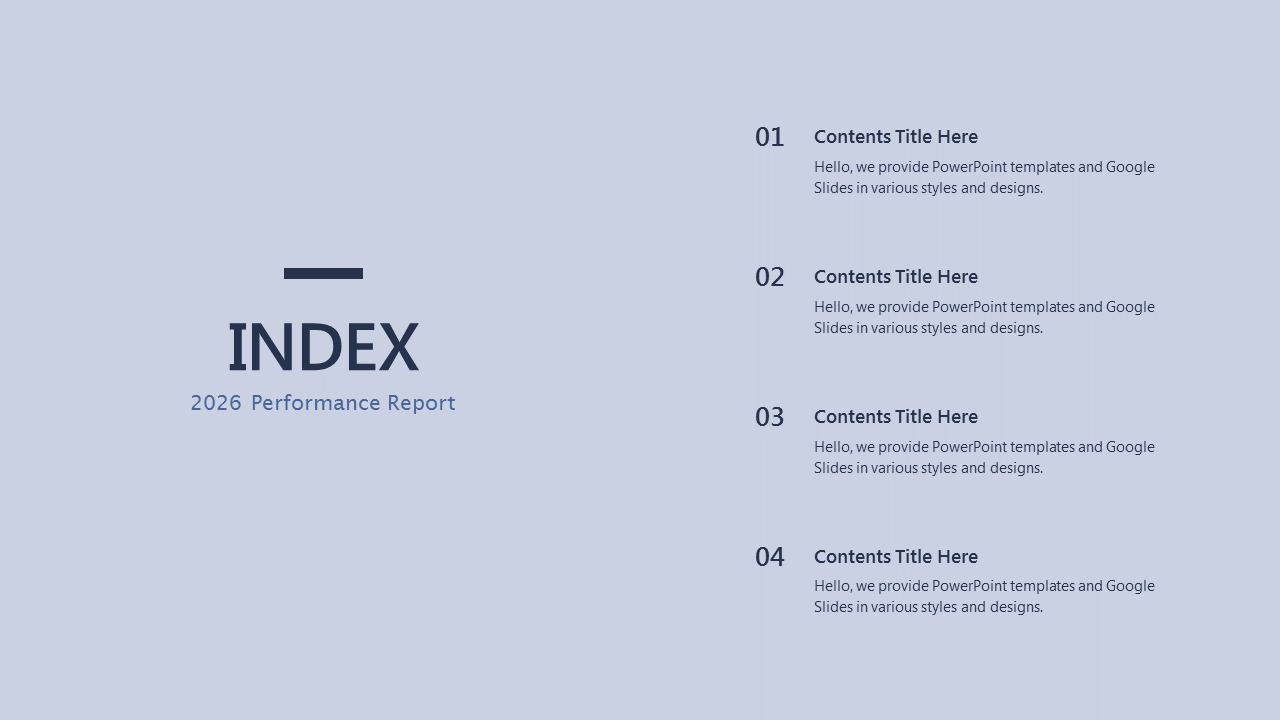 2026 Performance Report google slides background
