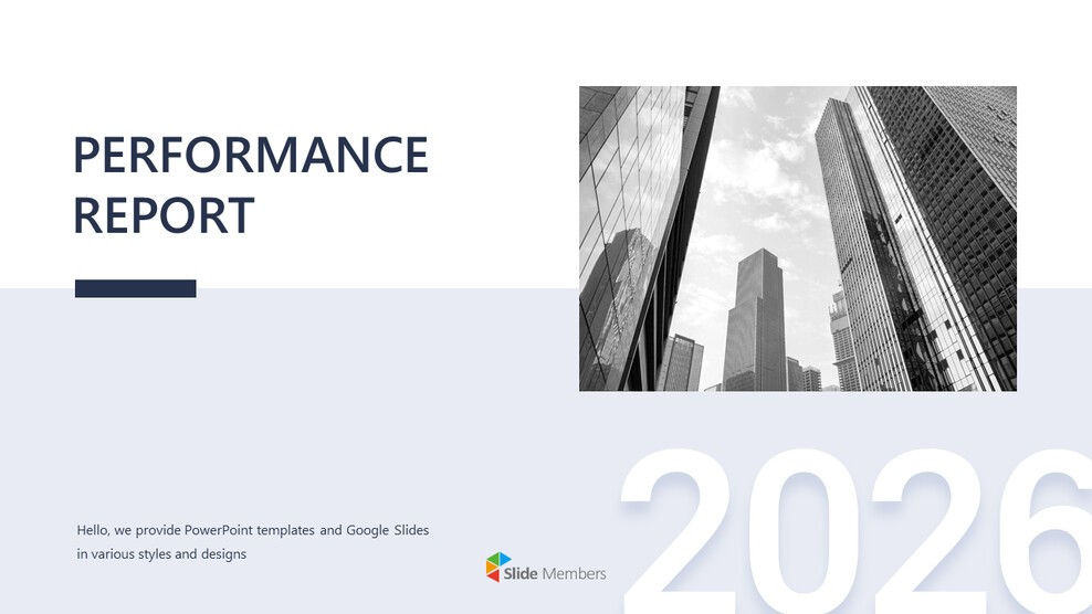 2026 Performance Report slide design