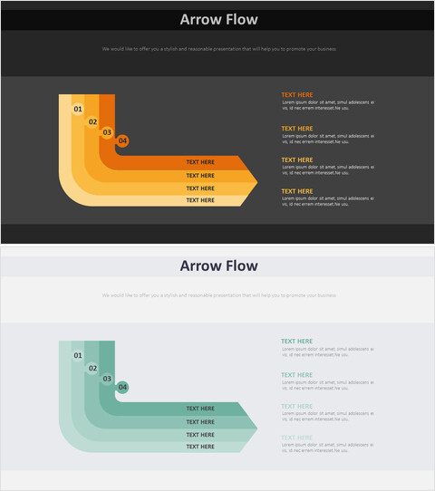 Arrow Timeline Process Diagram