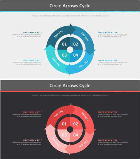 Circle Cycle Puzzle Diagram Animation Templates
