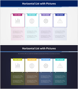 Four Horizontal Table List|Diagram