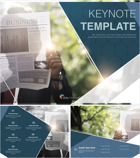 Long Shadow Concept Simple Keynote to PPT