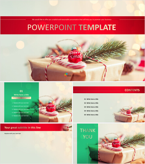 Free Google Slides Template - Christmas Tree