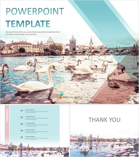 Keynote Free - Swans on the Lake|Slides