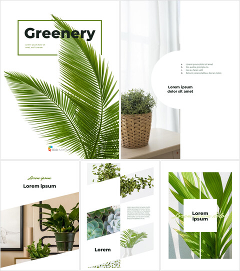 Greenery Vertical Slide Design Business Strategy PPT