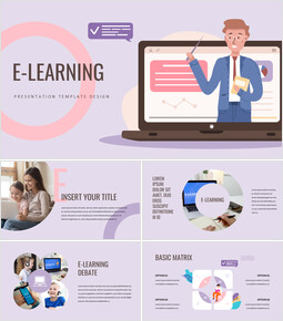 Enseñanza en línea Aprendizaje diapositivas de google powerpoint