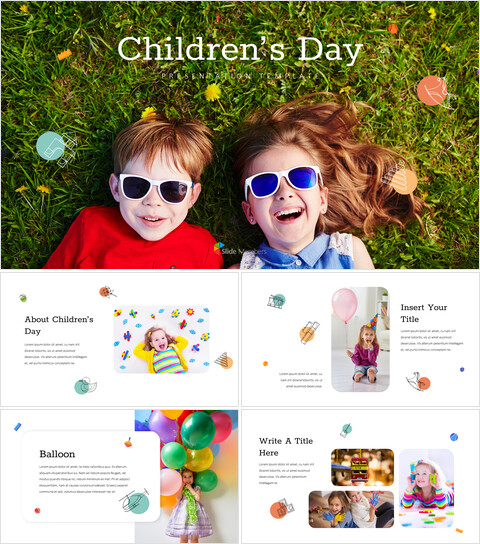 Children's Day slide template|Education|PPT
