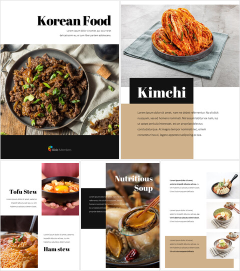 Korean Food template powerpoint
