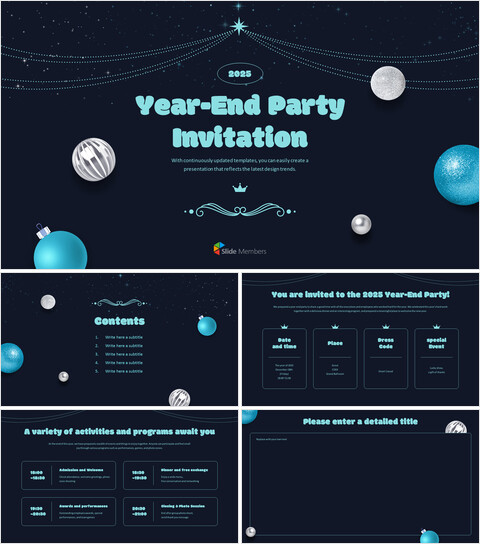 200+ yearend party PPT Templates - Slide Members
